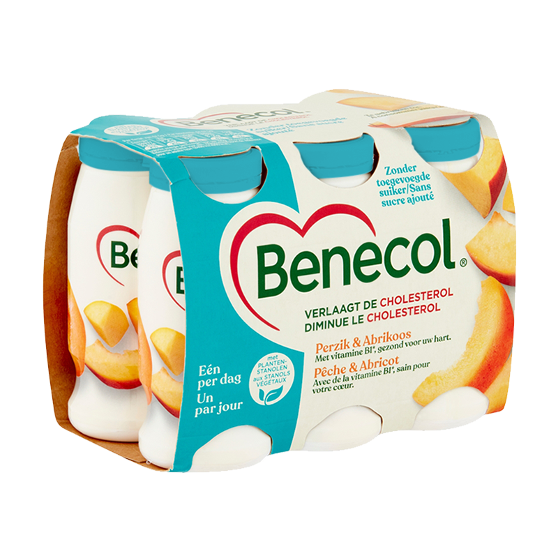 Benecol Perzik & Abrikoos - Benecol - Belgium - Verlaag je cholesterol