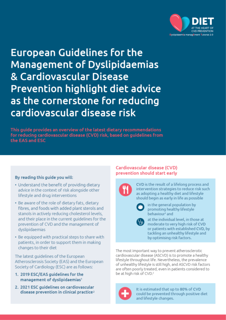EAS/ESC Guidelines Summary - Benecol HCP - UK